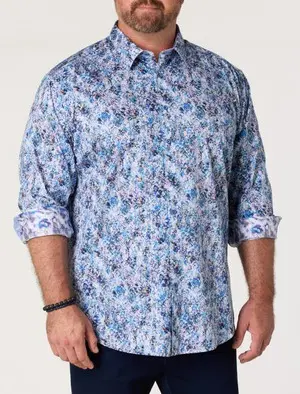 ROBERT GRAHAM BY DXL Big & Tall Paisley Floral Sport Shirt - Multi