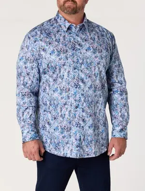 ROBERT GRAHAM BY DXL Big & Tall Paisley Floral Sport Shirt - Multi