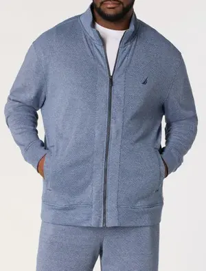 NAUTICA Big & Tall Double-knit Track Jacket
