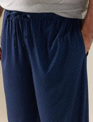 HARBOR BAY BY DXL Big & Tall Geometric Printed Lounge Pants