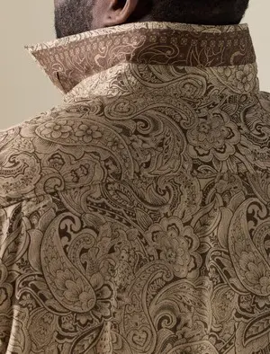 ROBERT GRAHAM BY DXL Big & Tall Hudson Sport Shirt - Khaki