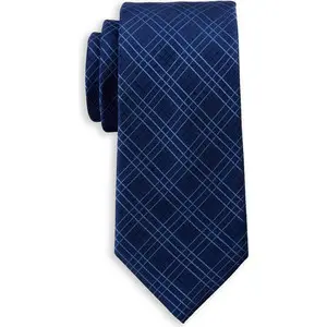 Michael Kors Big & Tall Salins Grid Patterned Tie - Navy