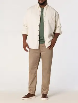 TRUE NATION BY DXL Big & Tall Twill Shirt Jacket - Ivory