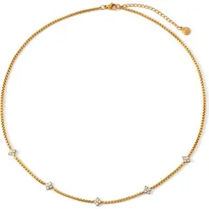 MINT & LILY Radiant Clover Necklace - Gold