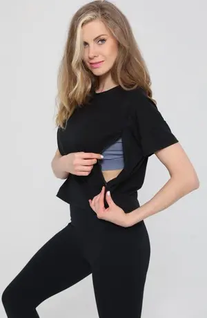 SWEAT & MILK Abigail Short Sleeve Nursing T-shirt