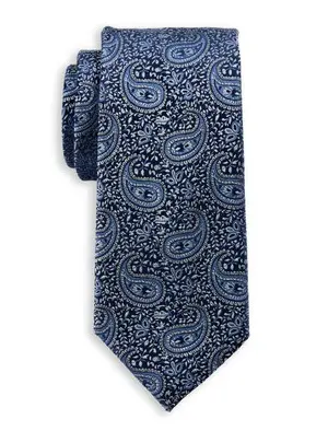 Michael Kors Big & Tall Luma Paisley Tie - Navy
