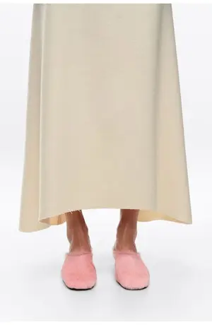 Bimba Y Lola Double-face Wool A-line Midi Skirt