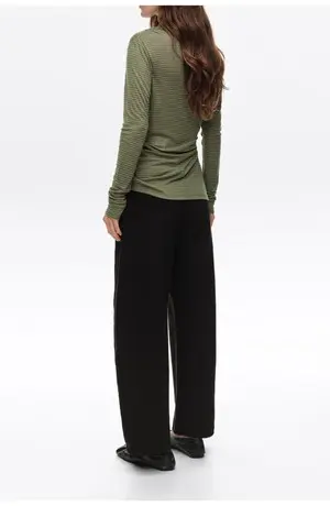 Bimba Y Lola Striped Ruched Fluid T-shirt