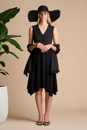 Coolibar Monroe 2.0 Midi Dress With Mother Of Pearl Buttons