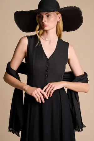 Coolibar Monroe 2.0 Midi Dress With Mother Of Pearl Buttons