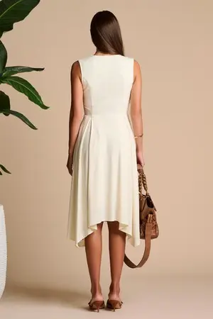 Coolibar Monroe 2.0 Midi Dress - Vanilla