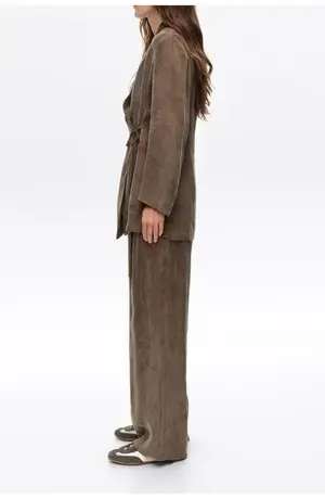 Bimba Y Lola Fluid Wrap Jacket With Tie Waist