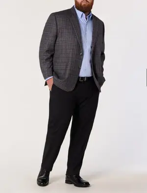 OAK HILL PREMIUM BY DXL Big & Tall Washed Plaid Sport Coat