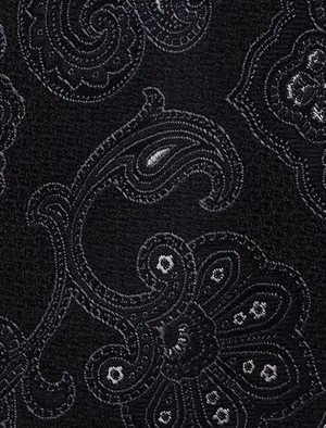 HAGGAR Big & Tall Paisley Tie - Black