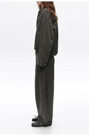 Bimba Y Lola Striped Oversize Denim Jacket