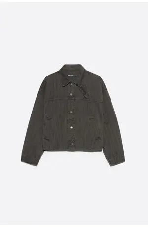 Bimba Y Lola Striped Oversize Denim Jacket