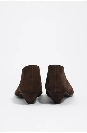 Bimba Y Lola Suede Pointed Toe Low Heel Court Shoe