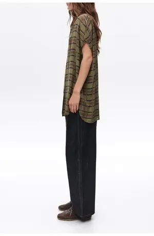 Bimba Y Lola Checked Dropped-shoulder Shirt
