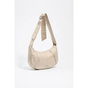 Bimba Y Lola Medium Shiny Moon Bag Greige