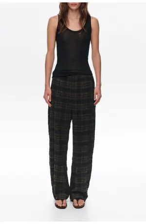 Bimba Y Lola Checked Carrot Fit Trousers
