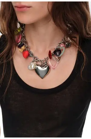Bimba Y Lola Hearts Multicharm Necklace