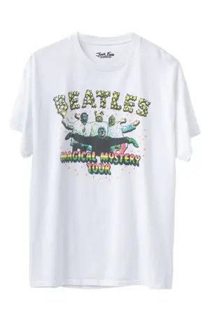 Junk Food Beatles Magical Mystery Tour Graphic T-shirt - White