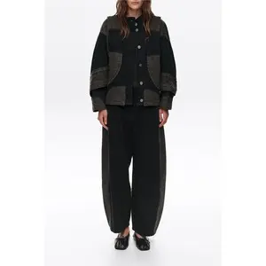 Bimba Y Lola Oversize Two-tone Denim Jacket