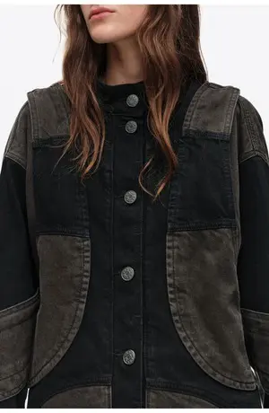 Bimba Y Lola Oversize Two-tone Denim Jacket
