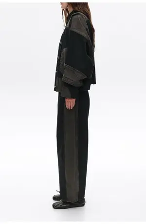 Bimba Y Lola Oversize Two-tone Denim Jacket