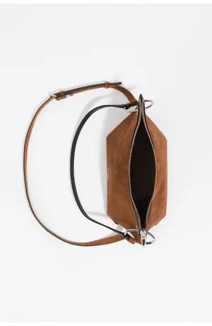 Bimba Y Lola Medium Suede Trapecio Bag