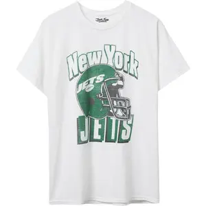 Junk Food New York Jets Throwback Helmet Cotton Graphic T-shirt - White