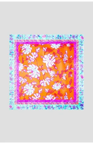 Natori Imperial Silk Scarf Dragon Print Multi