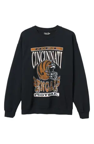 Junk Food Cincinnati Bengals Cotton Blend Crewneck Sweatshirt - Black