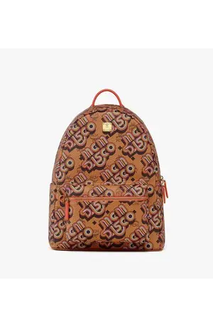 Mcm Medium Stark Backpack In Disco Visetos - Brown