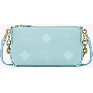 Mcm Medium Aren Chain Pouch In Resetos - Green