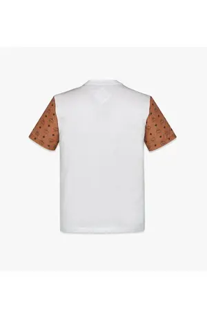 Mcm Logo T-shirt In Cotton And Monogram Econyl