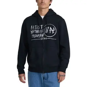 Rvca Horton Anp Zip Hoodie - Black