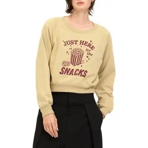 PROJECT SOCIAL T Shrunken Graphic Sweatshirt - Camel