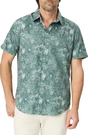 Robert Graham The Vault Short Sleeve Stretch Cotton Shirt