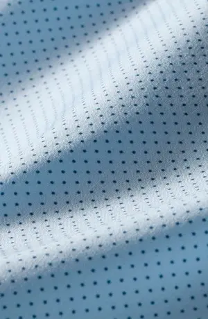 Mizzen+main Leeward Short Sleeve Performance Button-up Shirt - Cloud Blue Tonal Micro Dot
