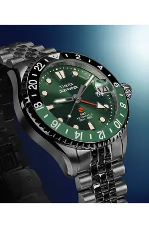 Timex® Deepwater Meridian 200 Gmt Automatic Bracelet Watch