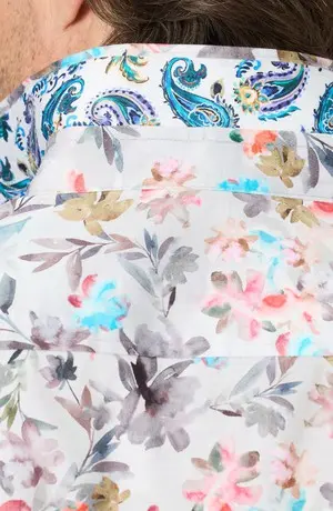 Robert Graham Shadbush Floral Stretch Cotton Shirt