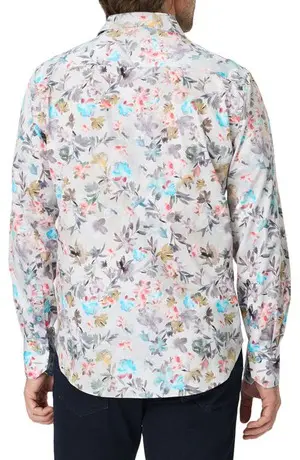 Robert Graham Shadbush Floral Stretch Cotton Shirt