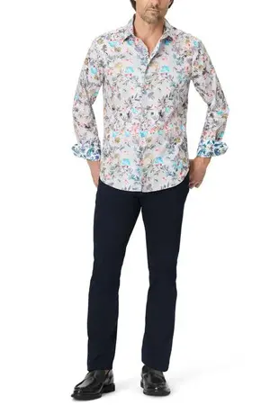 Robert Graham Shadbush Floral Stretch Cotton Shirt