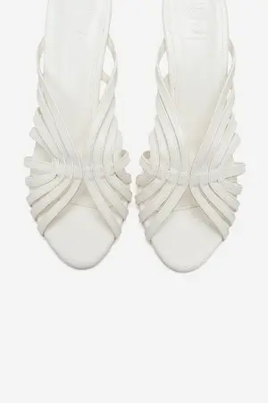 PROLOGUE SHOES Olivera Stiletto Sandal - White