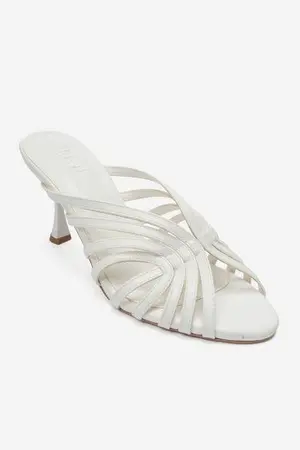PROLOGUE SHOES Olivera Stiletto Sandal - White
