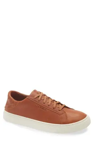 Olukai Kou Leather Sneaker - Fox/fox