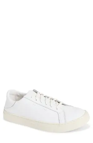 Olukai Kou Leather Sneaker White/white