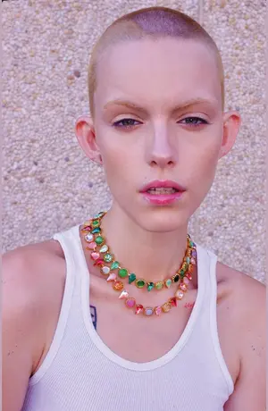 VESPER OBSCURA Layering Glass Choker - Salad