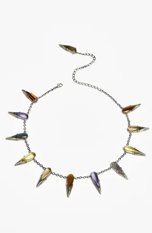 VESPER OBSCURA Saber Tooth Necklace - Angora Silver